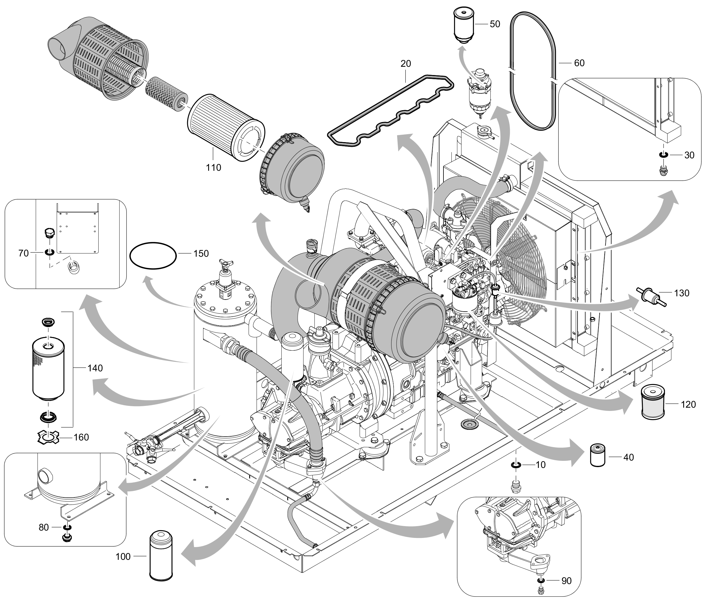 2912452106 SERVICE PACK C2 1000 HR - Parts Online